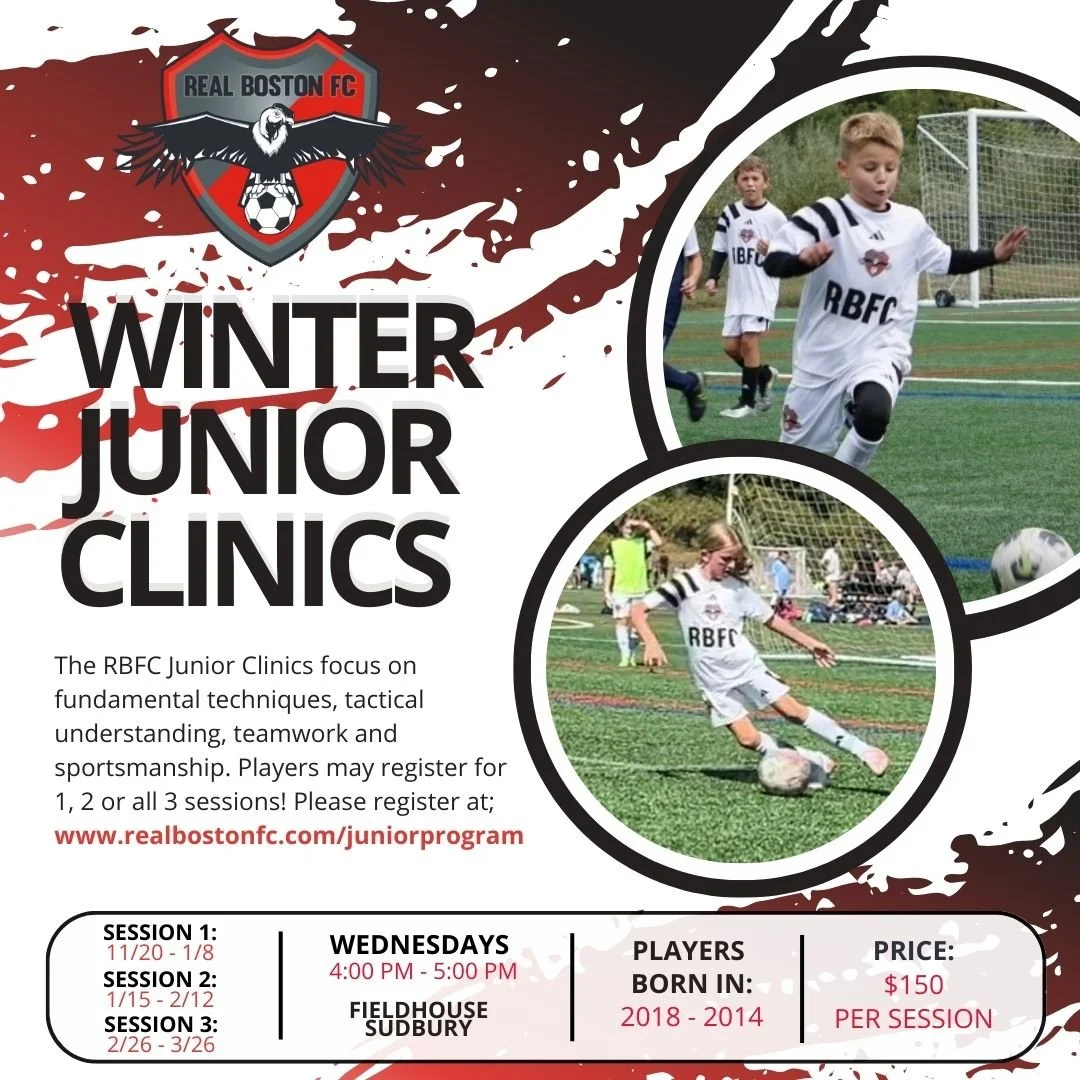 Winter Junior Clinics — Real Boston FC