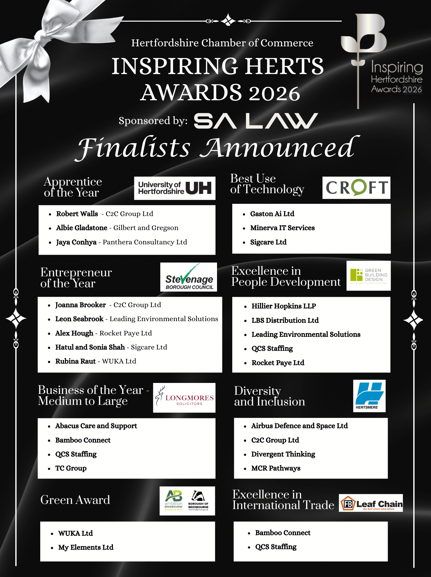 Inspiring Herts Awards — Hertfordshire Chamber of Commerce