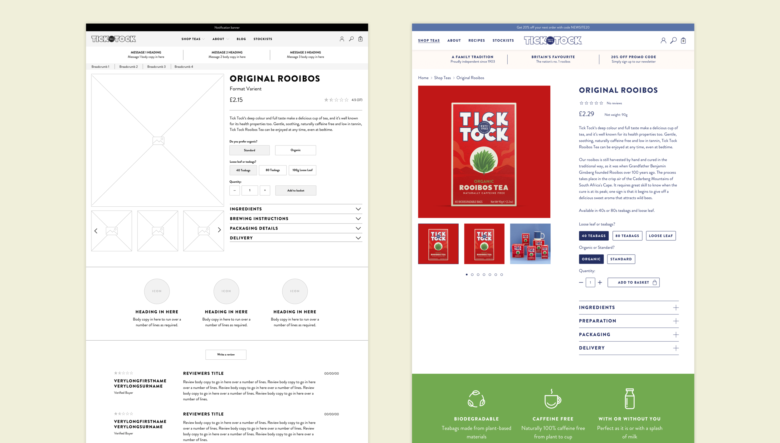 Tick Tock#A colourful e-commerce website for curious tea-drinkers ...