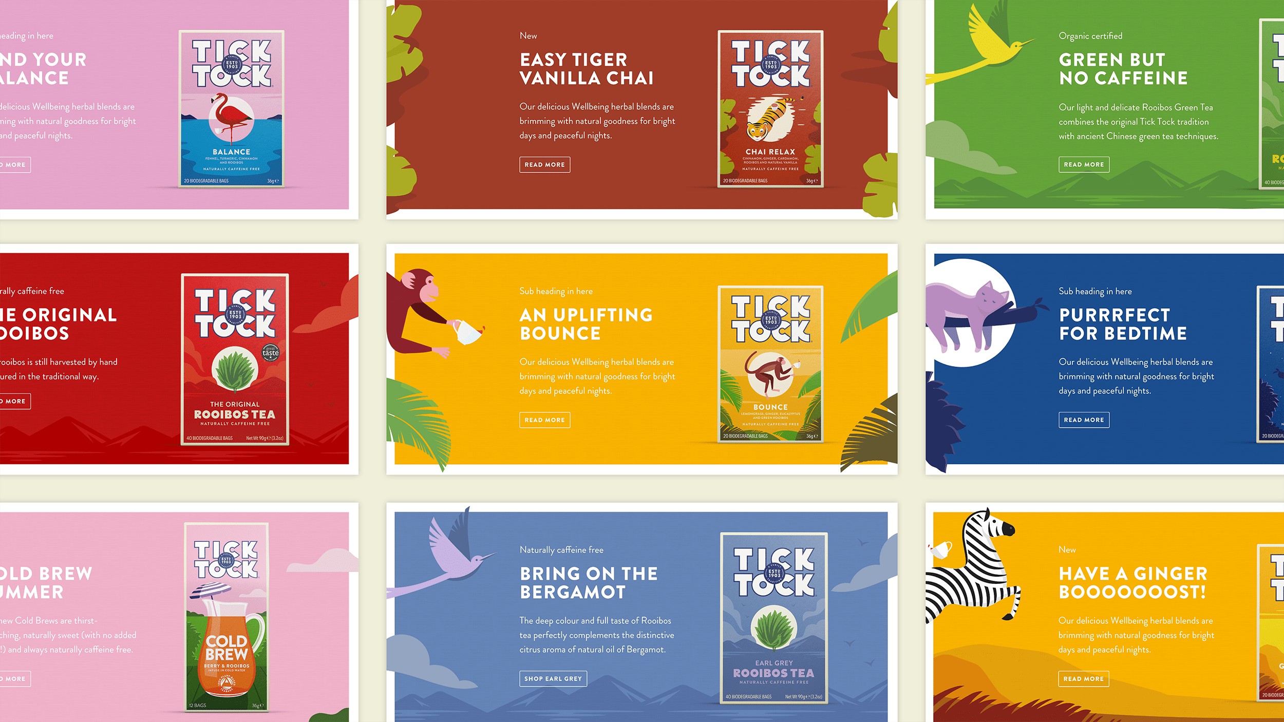 Tick Tock Website#A colourful e-commerce website for curious tea ...
