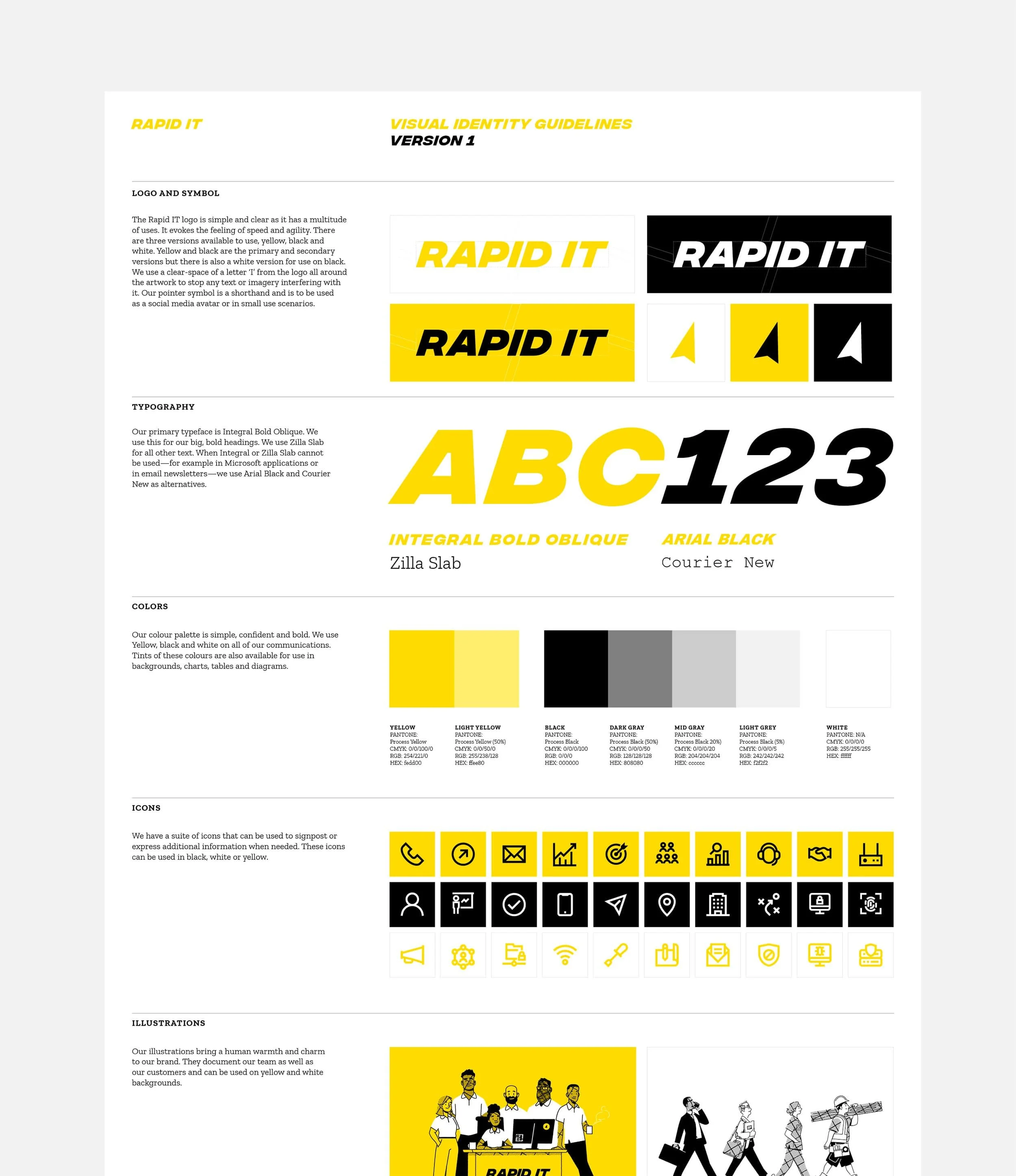 A turbo-charged logo and visual identity for an IT startup