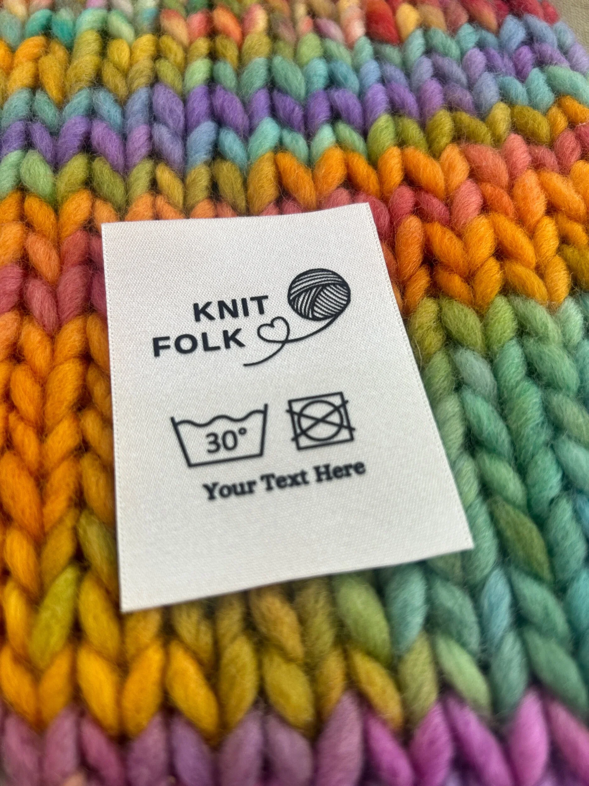 ‘This Took Forever To Crochet’ Woven Handmade Clothing Care Instructions Crochet Labels — Knit Folk