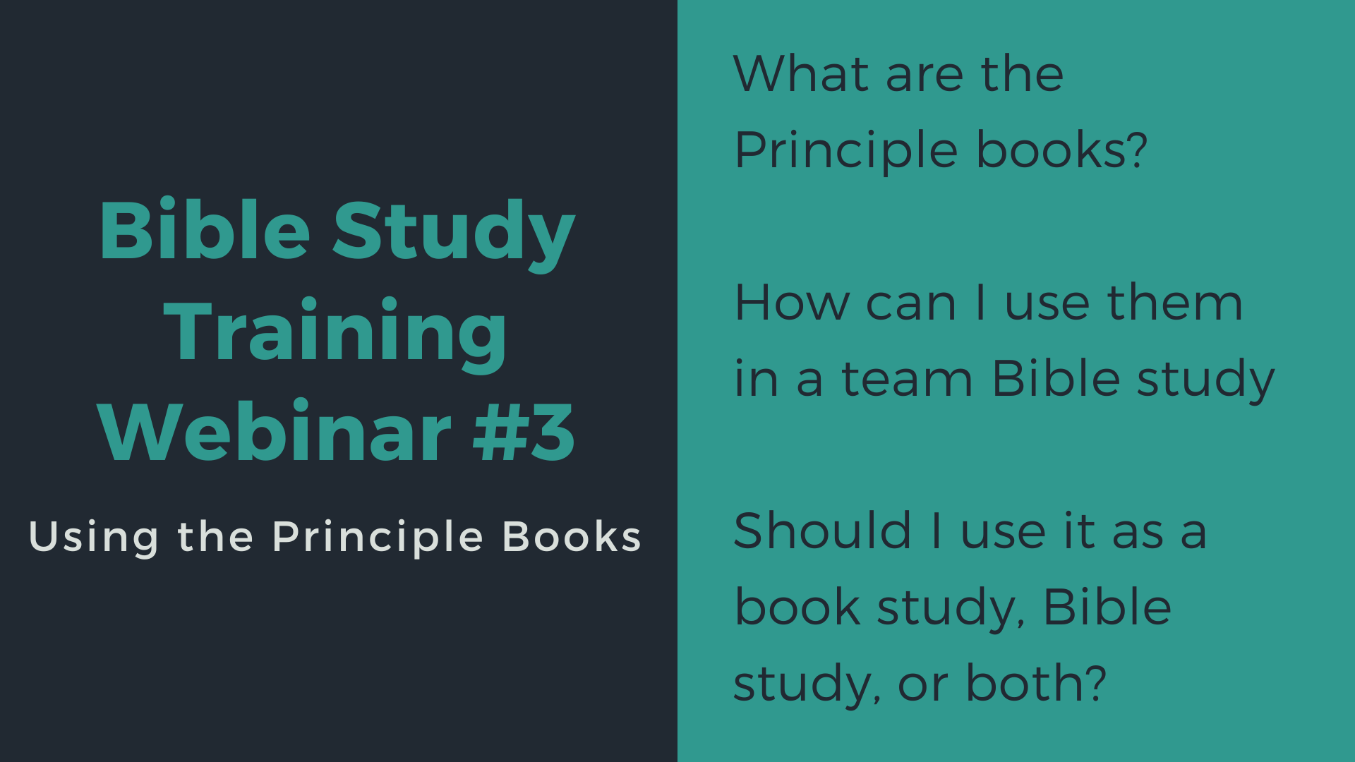 Bible Study Training Webinars — The Christian Athlete