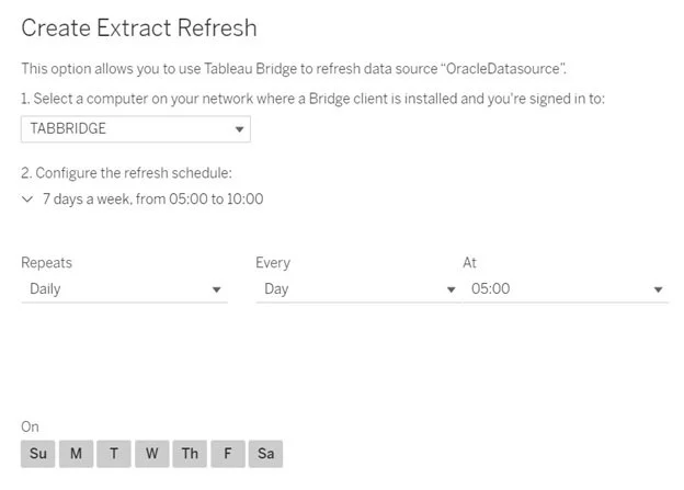 Setting up Tableau Bridge for Oracle datasources — Brilliant Associates