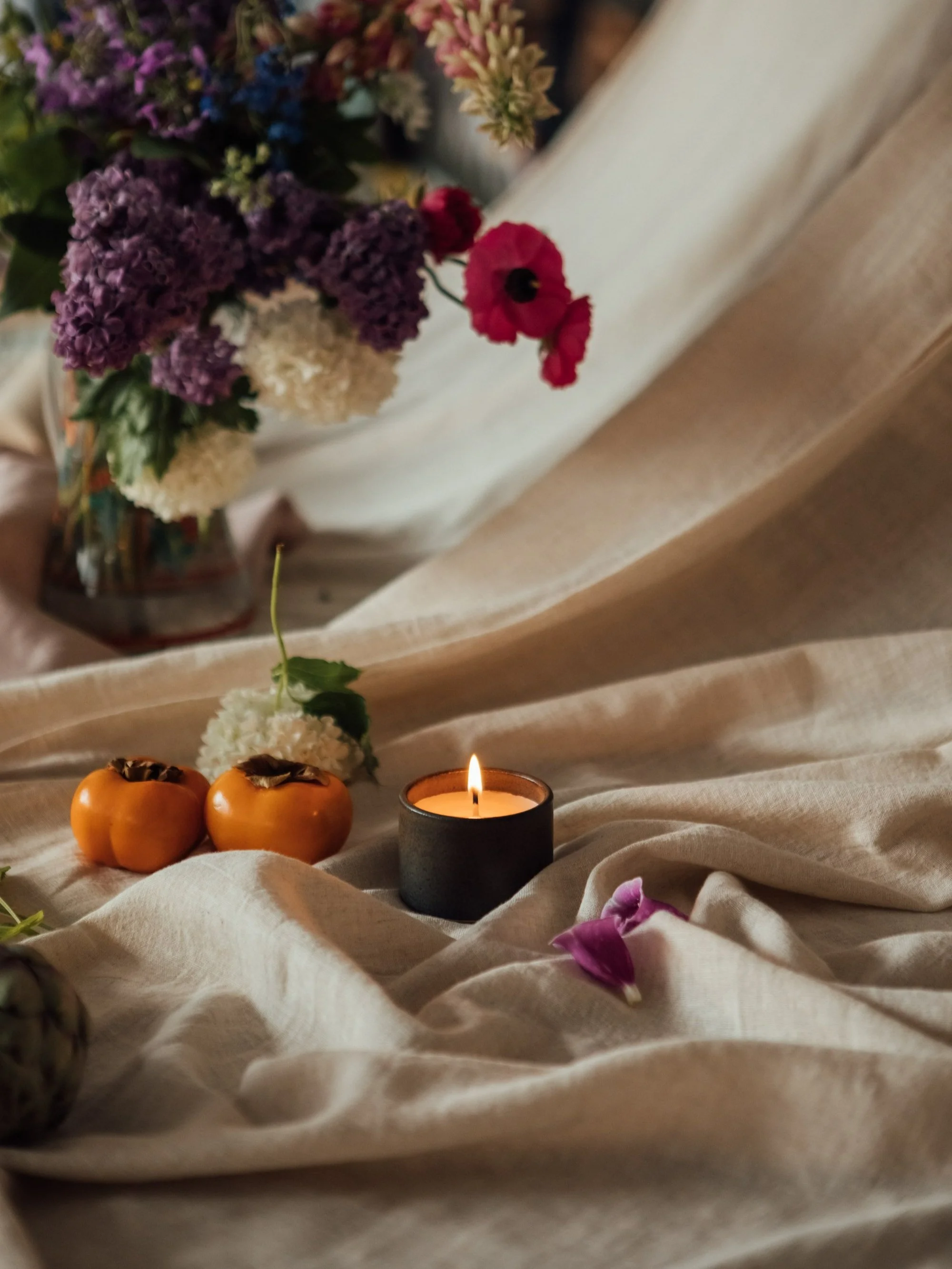 Short Refillable Candle [PEACH] by Lit + Carla Murdoch — Lit,