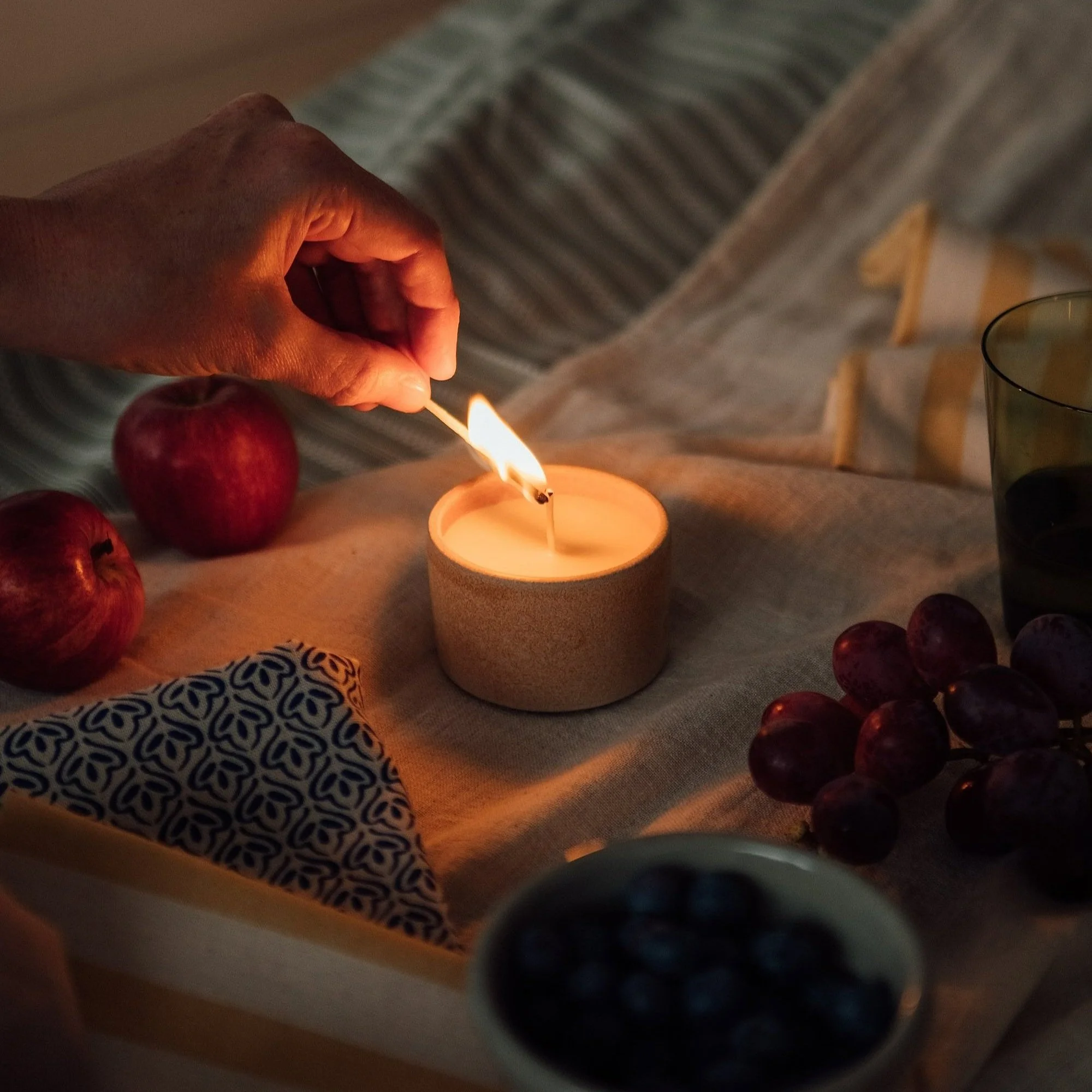 Short Refillable Candle [PEACH] by Lit + Carla Murdoch — Lit,