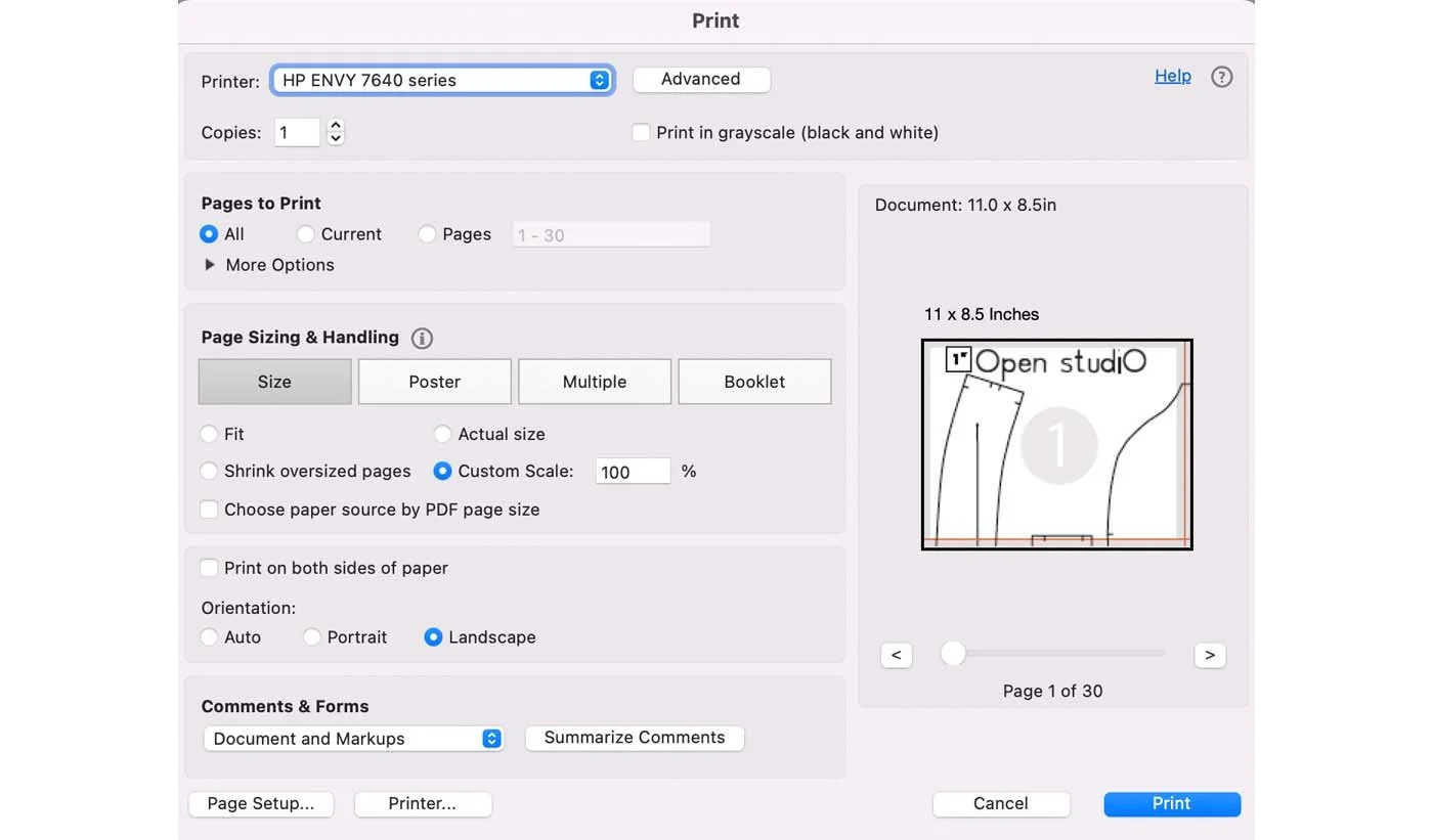 How To Print Digital Sewing Patterns — Open Studio Patterns