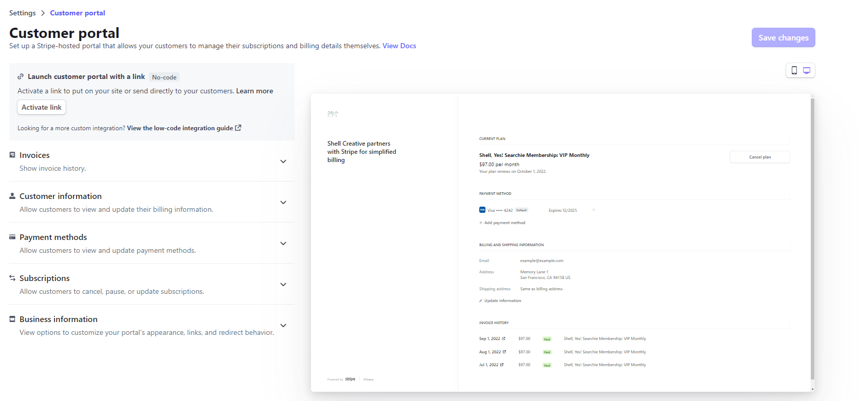 Searchie: How to Create a Stripe Customer Portal — Shell Creative