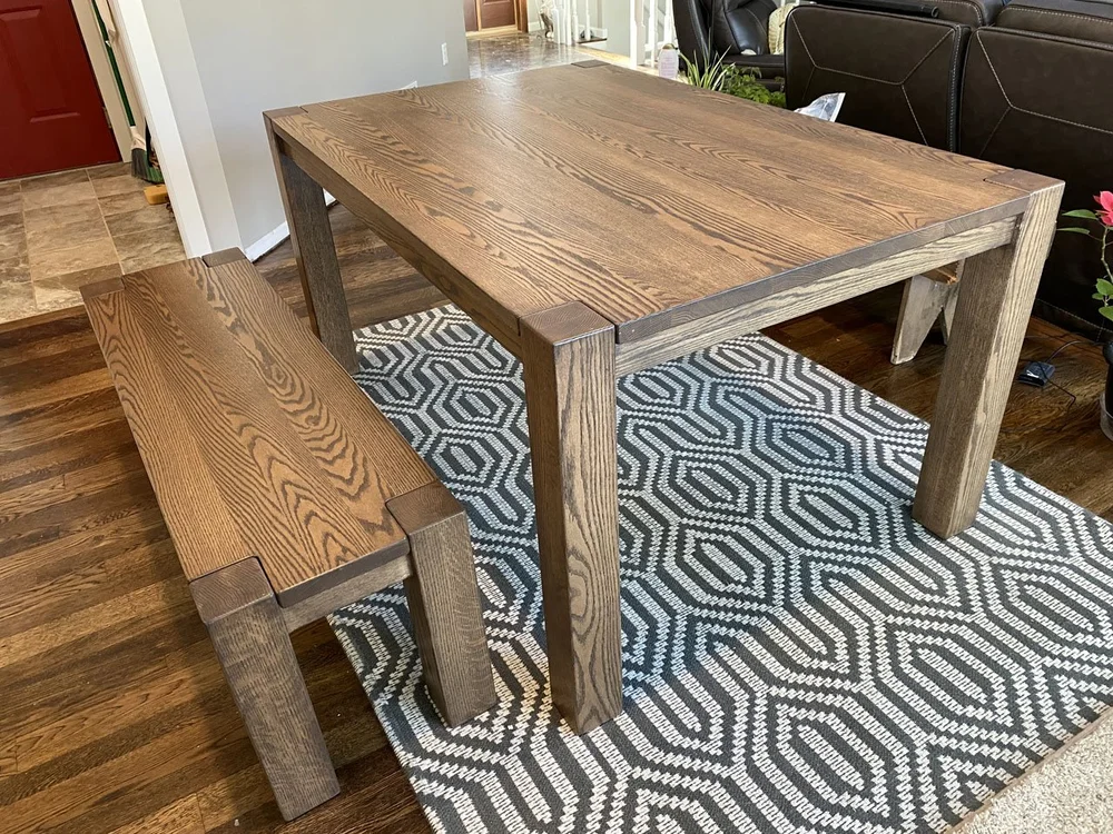 Parsons Style Table with Bench — Anderson Woodworking