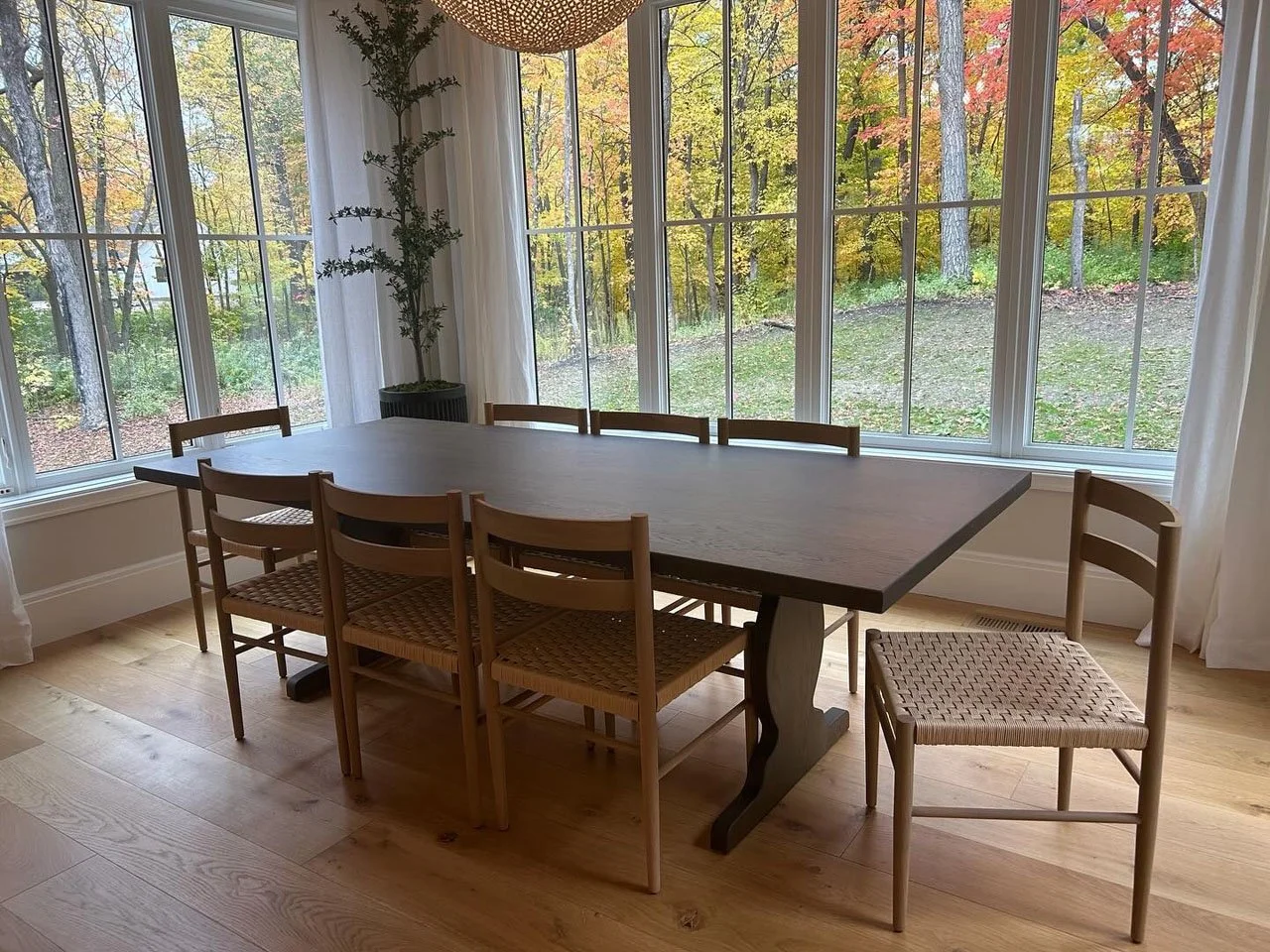 Custom White Oak Straight Leg Design — Anderson Woodworking