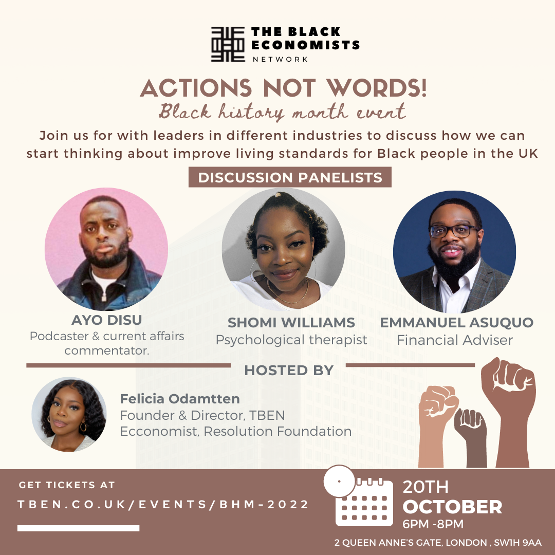 BHM 2022: ACTIONS NOT WORDS! — The Black Economists Network
