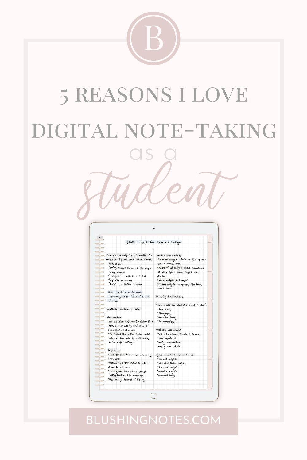 5 Reasons I love digital note-taking as a student — Blushing Notes