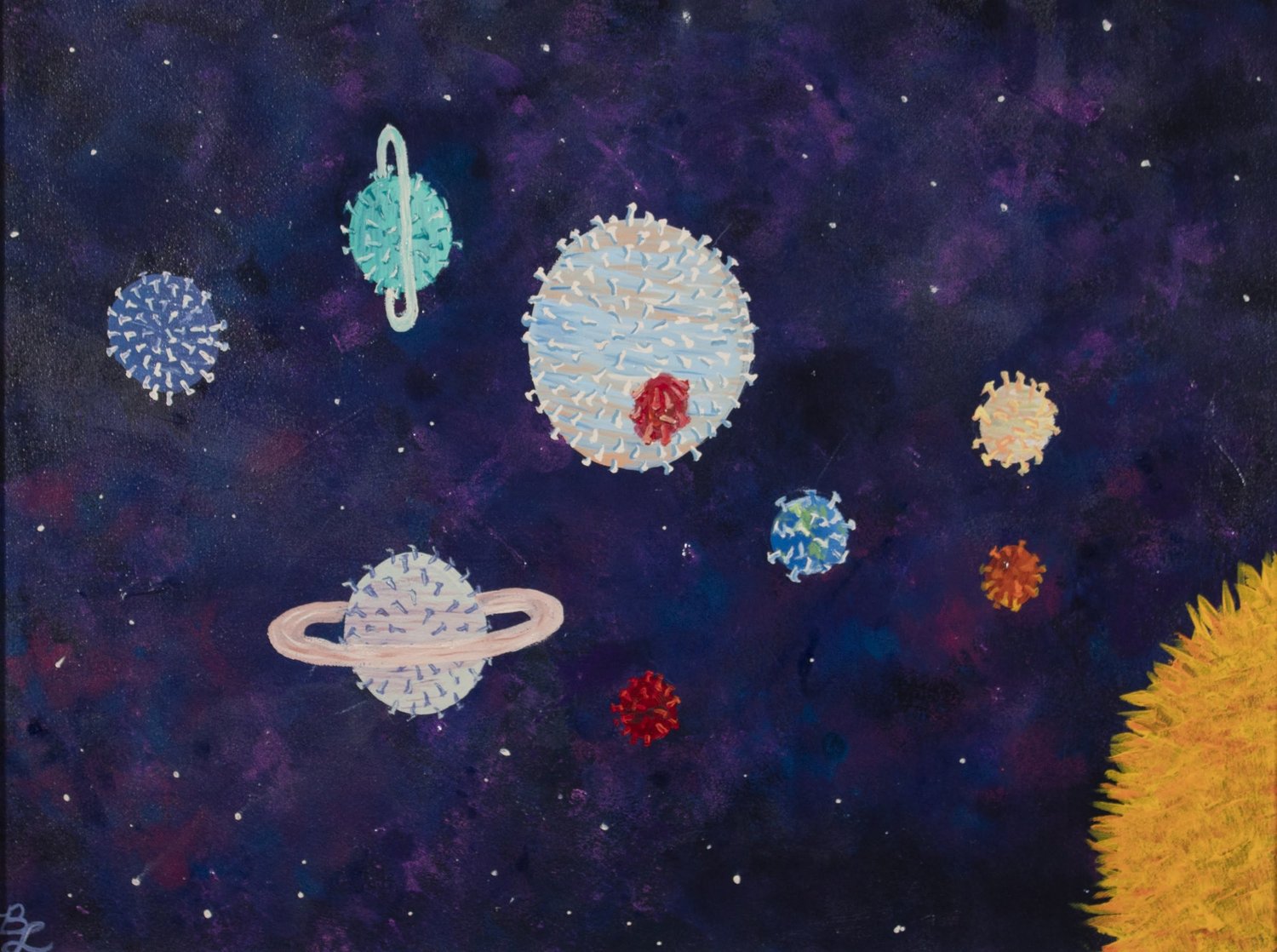 Solar System Painting Flowers