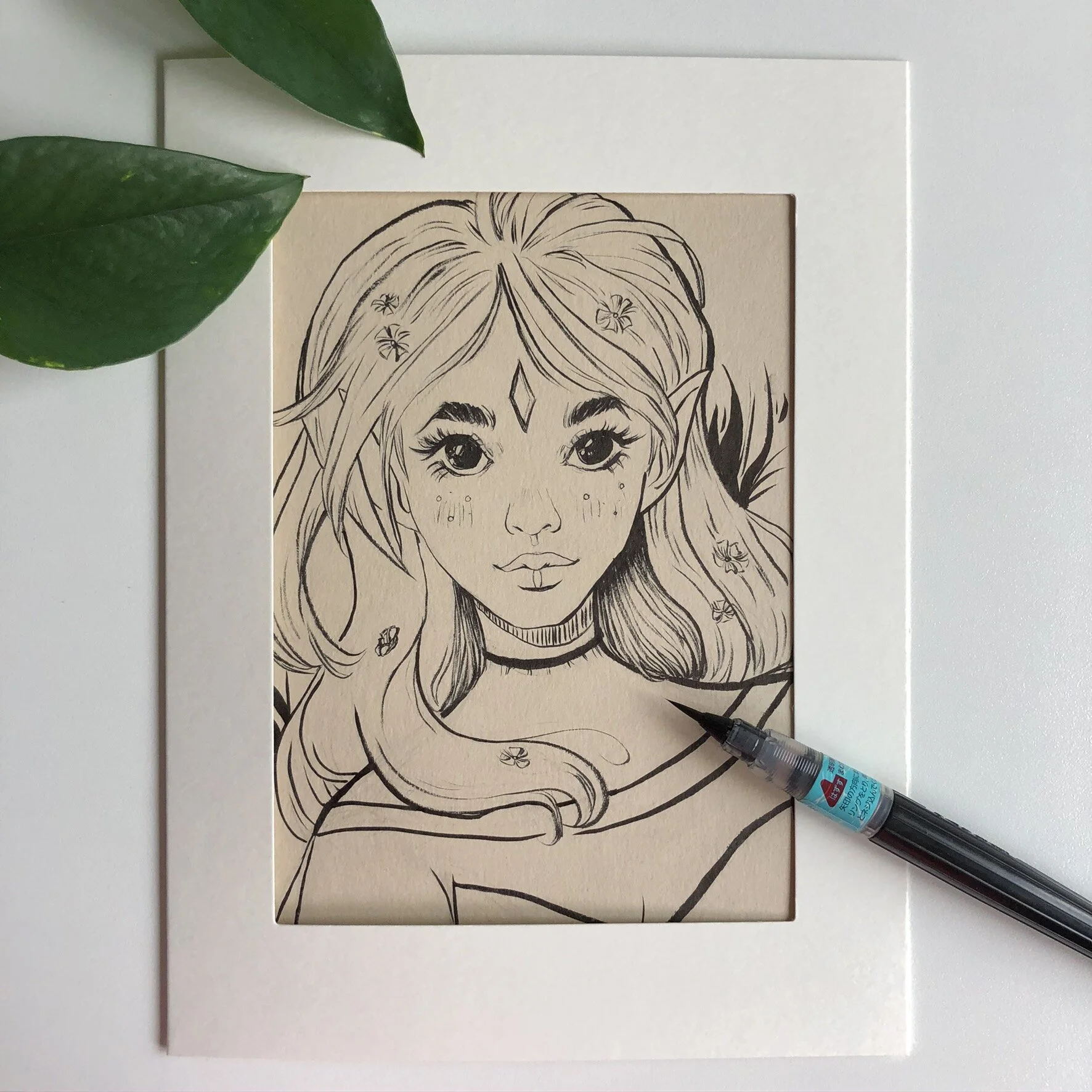 Elsa Original Ink Drawing — looonalou.com