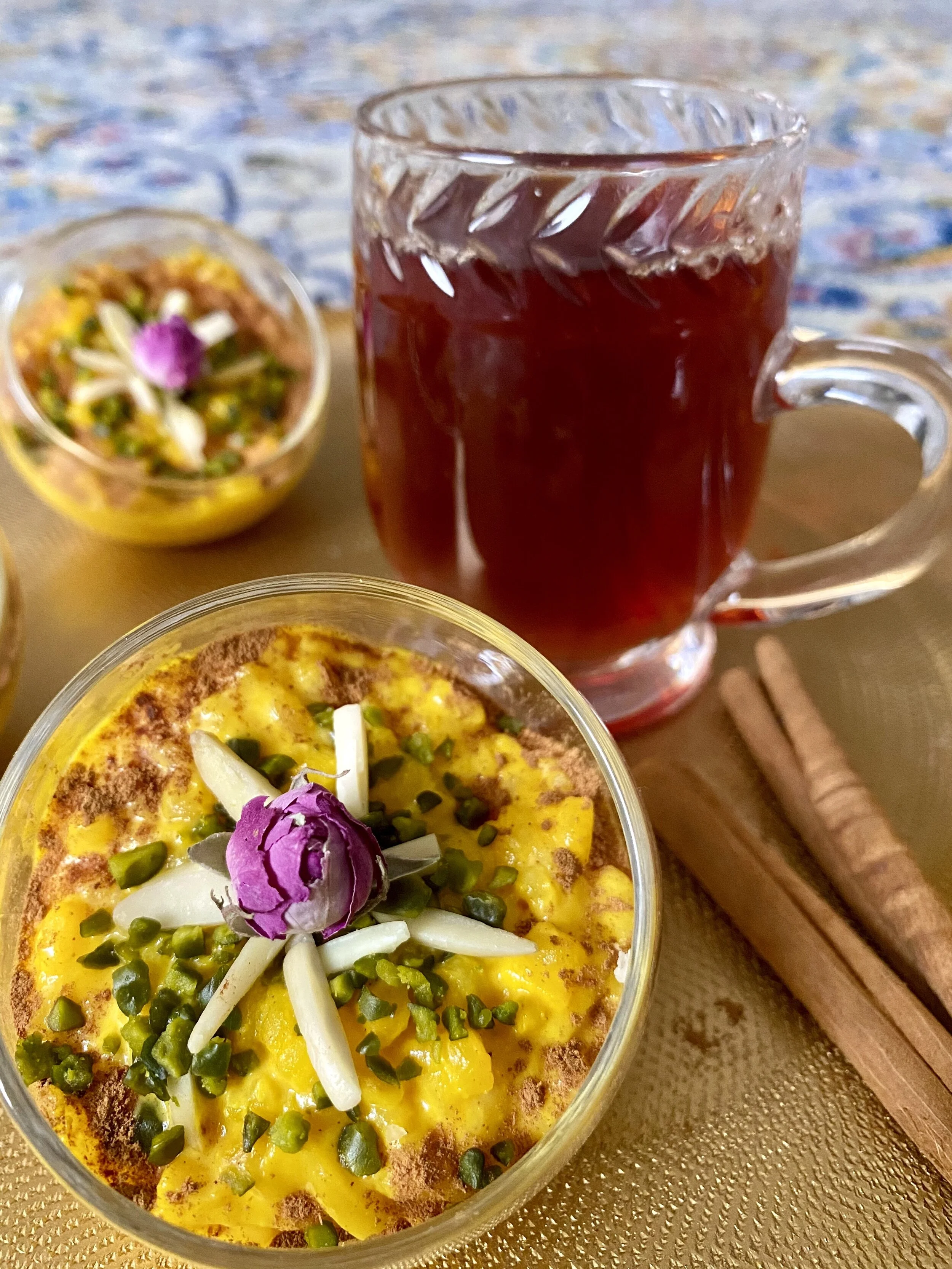 Persian Saffron Rice Pudding - Sholeh Zard — Pinch of Mania