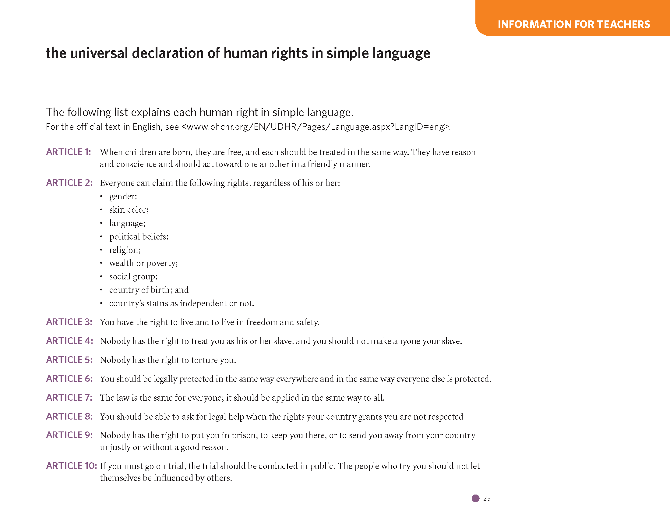 Introduction to Human Rights — ACESWorld