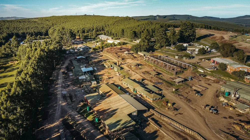 Harding Treated Timbers Plant in Kwa-Zulu Natal - Treated Poles