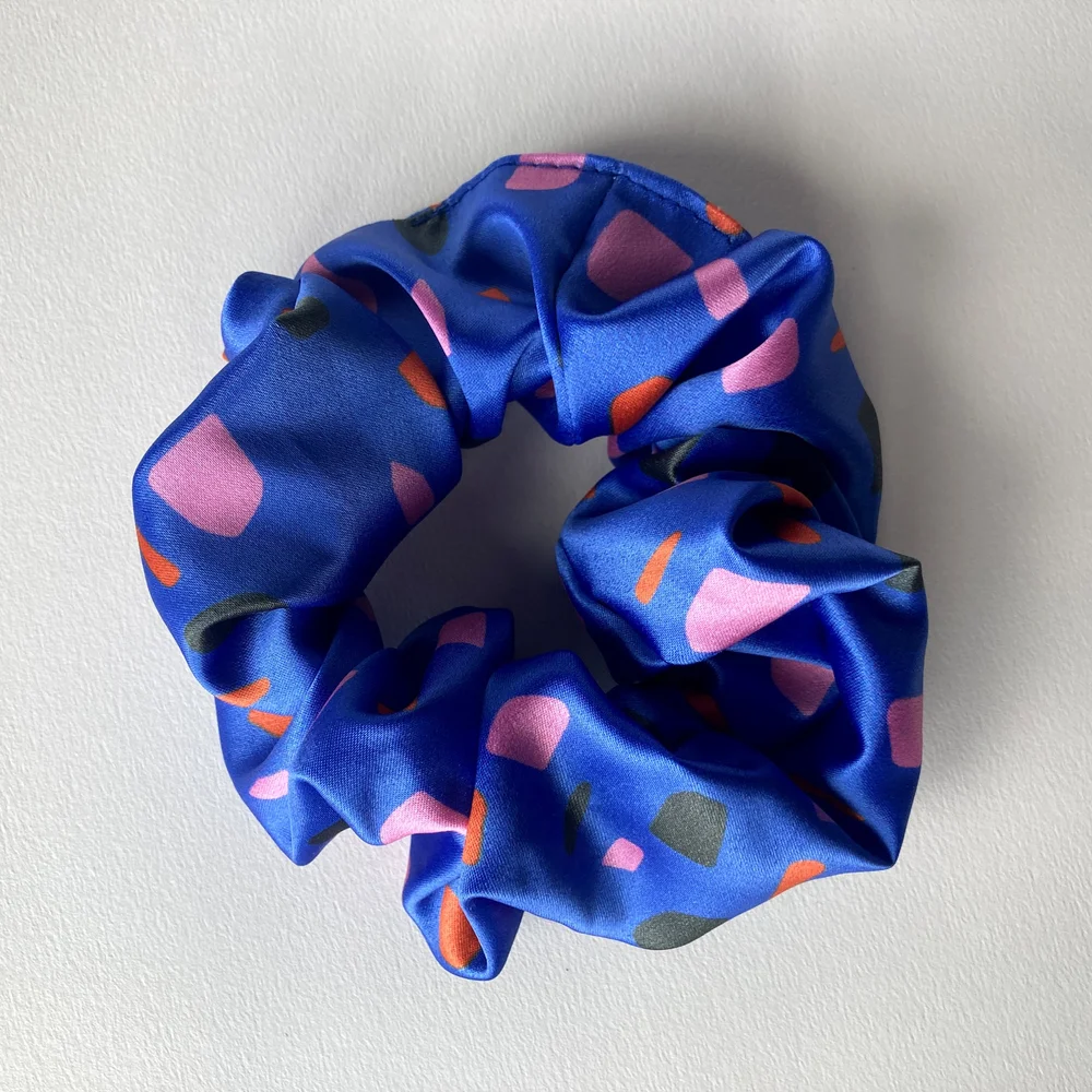 Handmade Dahlia Flower Print Satin Scarf Made from Recycled Fabric from ...