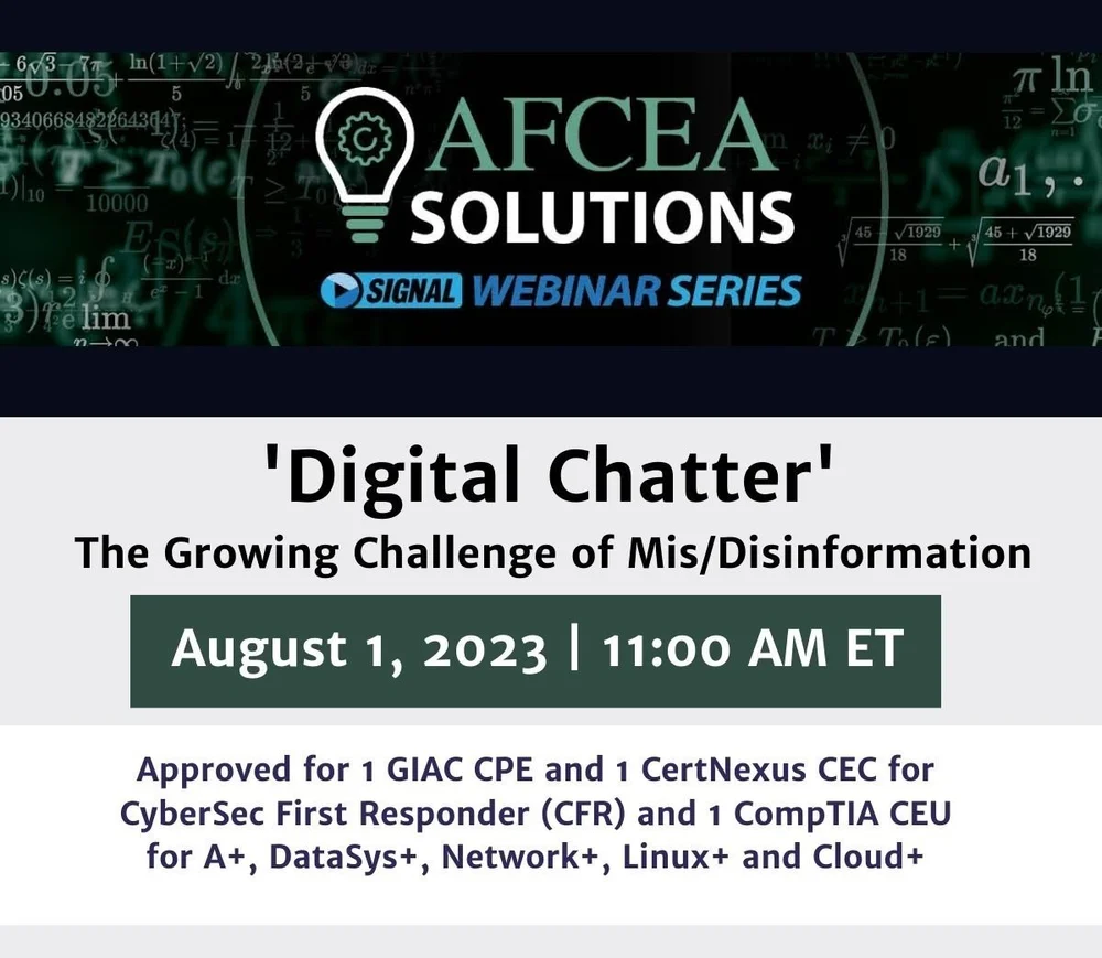 Digital Chatter' — The Growing Challenge of Mis/Disinformation” Webinar ...
