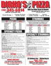 Newark Menu — Dirko's Pizza Menu
