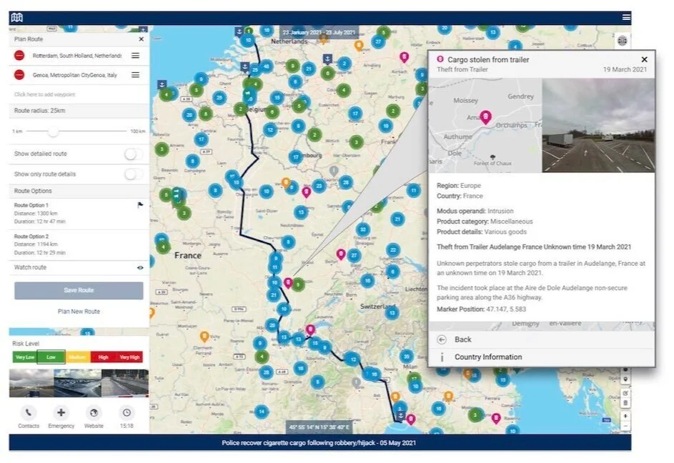 LandRisk: Security risk & route planning tool | Risk Intelligence