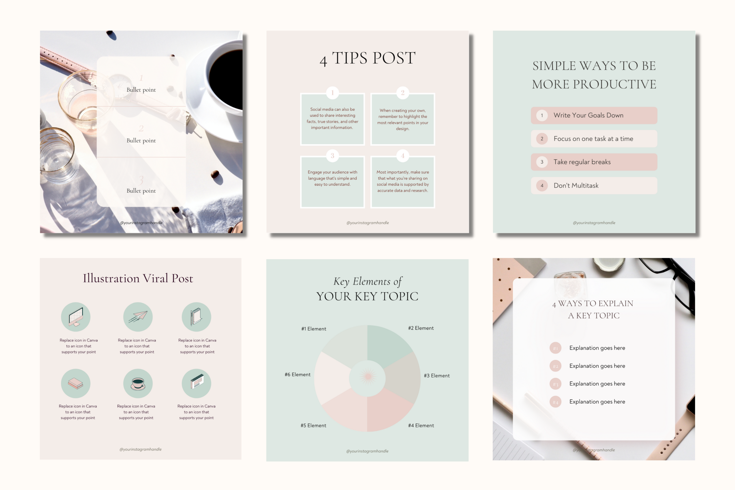 Viral Instagram Post Template Pack — Amado Branding