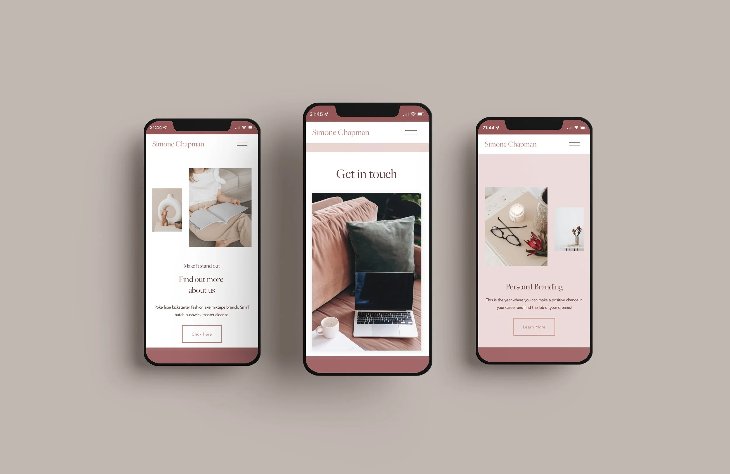 Simone Brand & Website Template Bundle — Amado Branding
