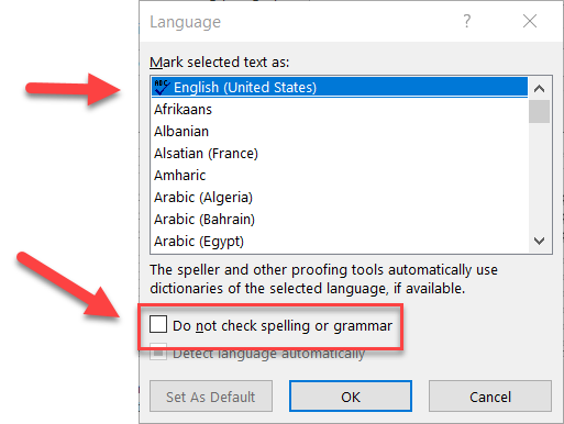 Why does Spellcheck keep turning itself off in Microsoft 365 Word ...