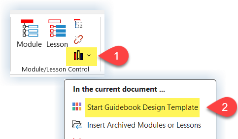 Lesson 2: The Guidebook Design Template — Premier instructor-led ...