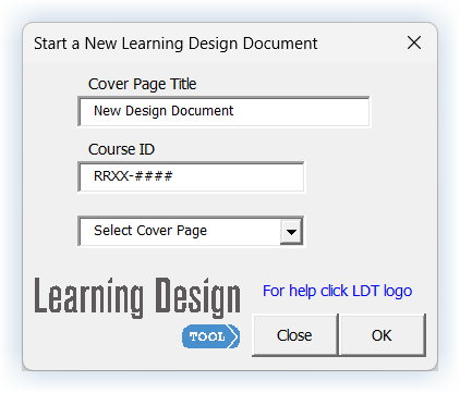 Lesson 1: Start a New Learning Design Document — Premier instructor-led training authoring tools ...