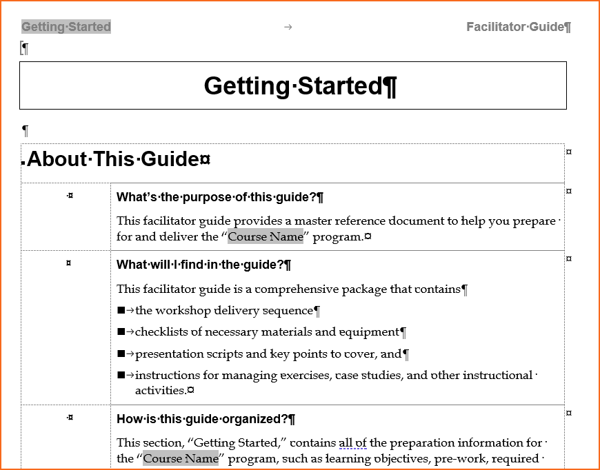 Lesson 1: Formatting Marks — Premier instructor-led training authoring ...