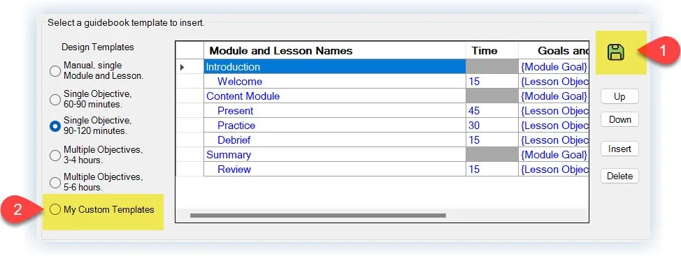Lesson 2: The Guidebook Design Template — Premier instructor-led ...