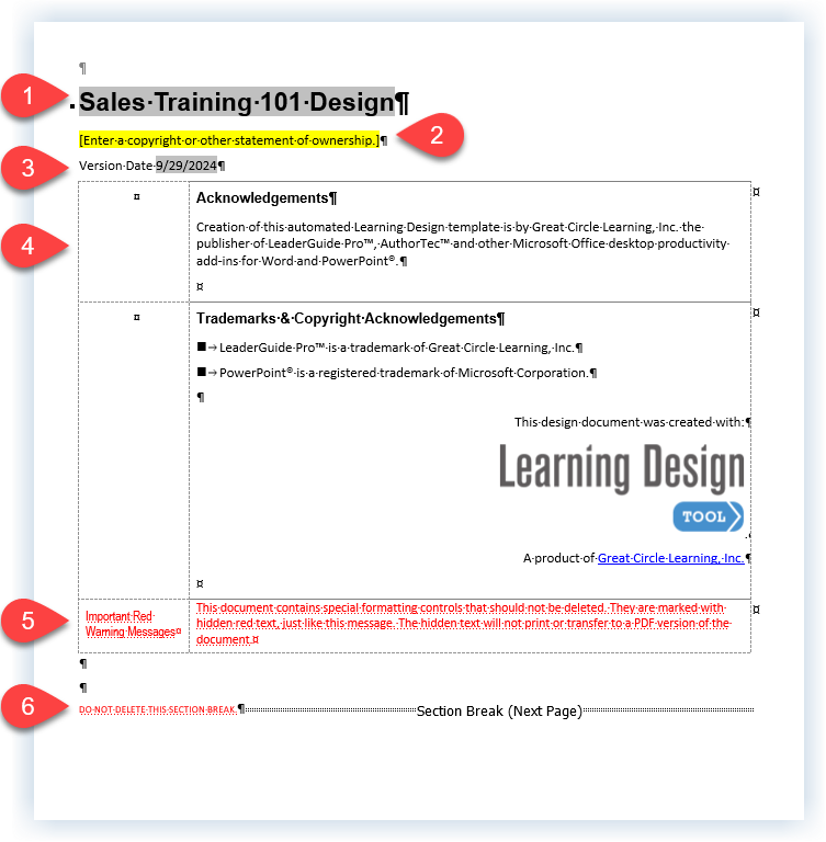 Lesson 2: Get to Know Your New Design Document — Premier instructor-led training authoring tools ...