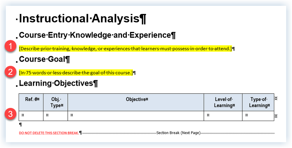 Lesson 4: Build the Instructional Analysis Section — Premier instructor ...
