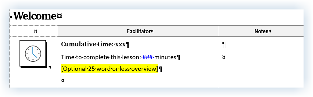 Work with Module and Lesson Time — Premier instructor-led training ...
