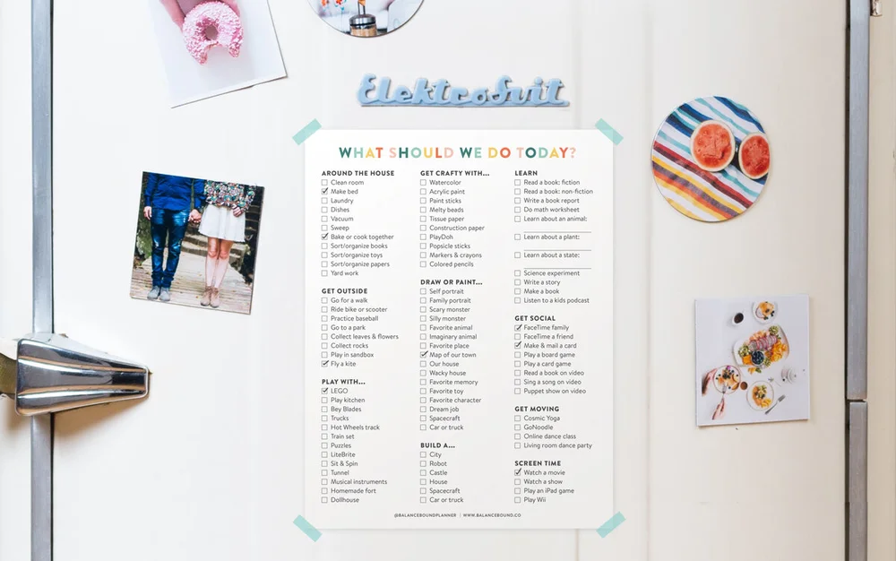 Activity Ideas for Kids - Free Printable — Balance Bound