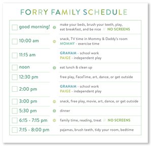 Free Printable Virtual Learning or Home School Schedule — Balance Bound