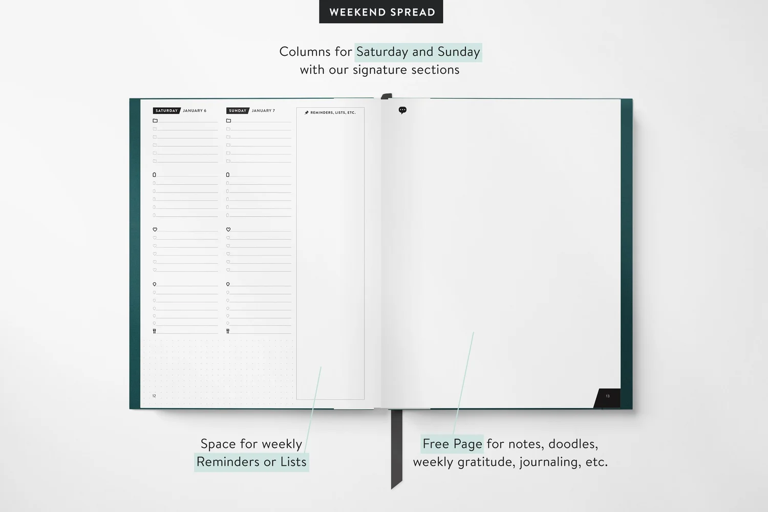 Undated Daily Planner Pad — Balance Bound