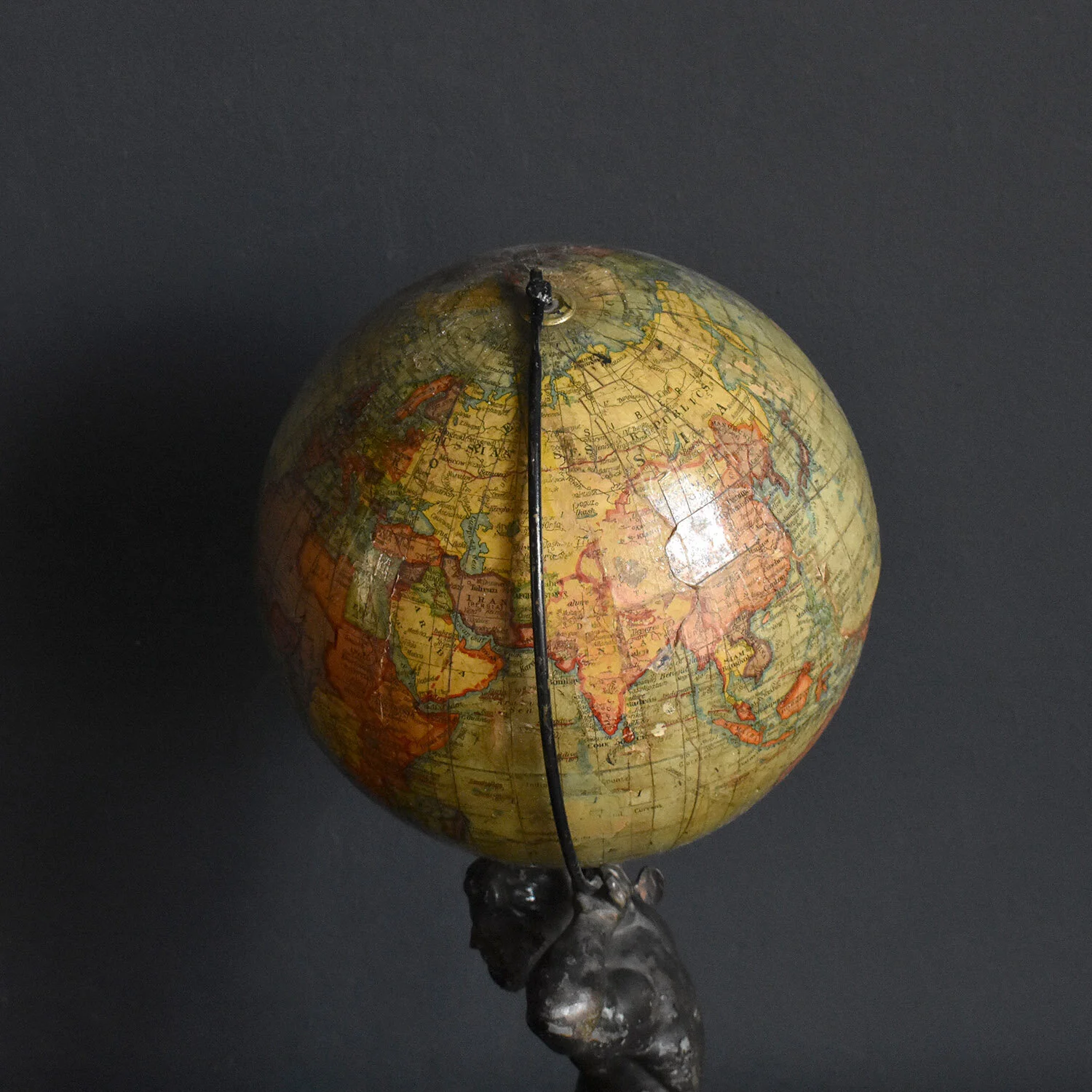 Statue of Atlas Holding Up a Terrestrial Globe, 1930s — Vintage and ...
