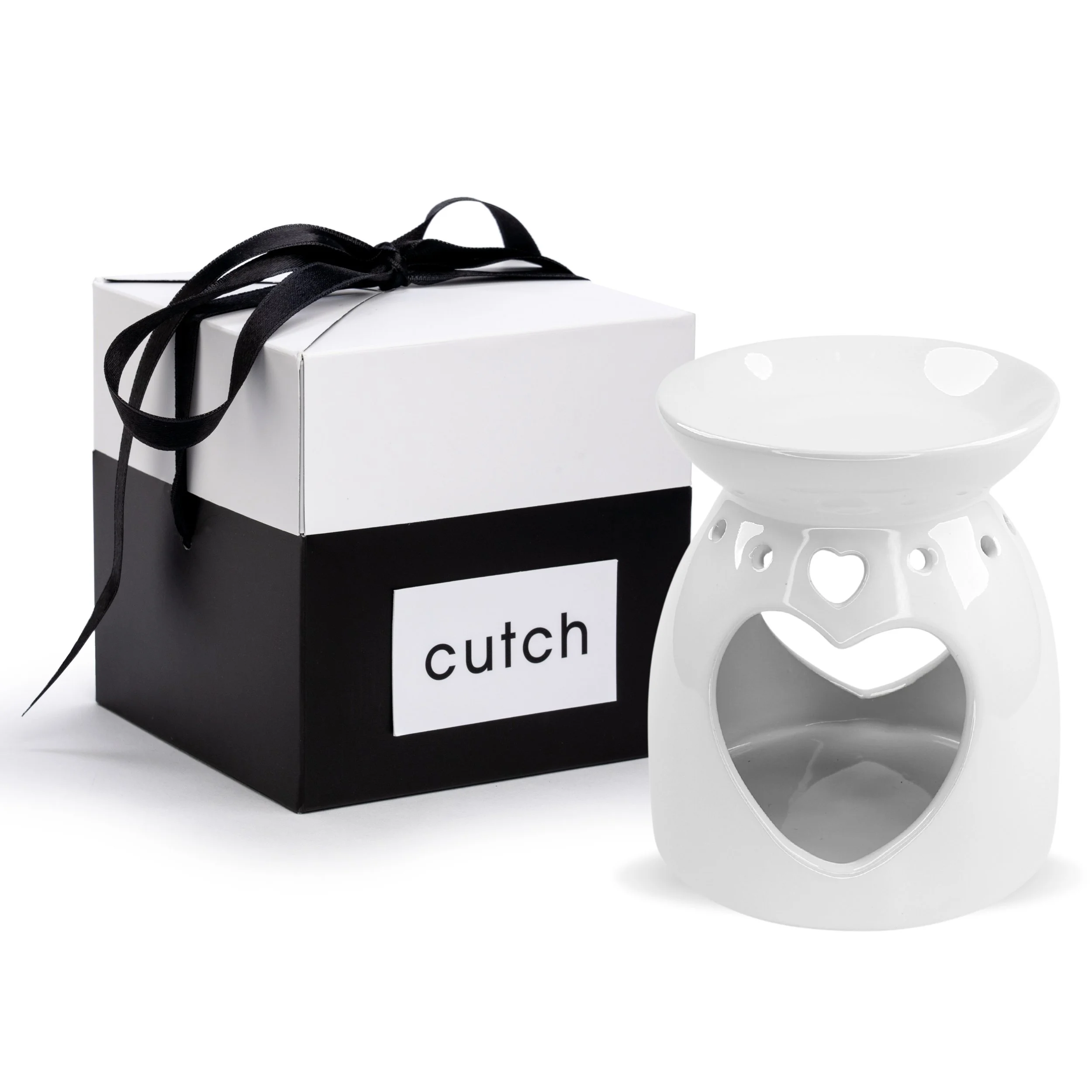 Ceramic White and Stone Effect Wax Melt Tear Drop Cut Out Burner ...