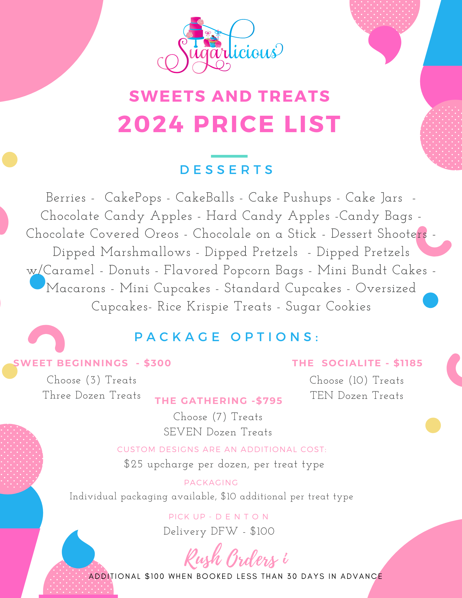 Sweets and Treats — Sugarlicious Custom Cakes and Treats