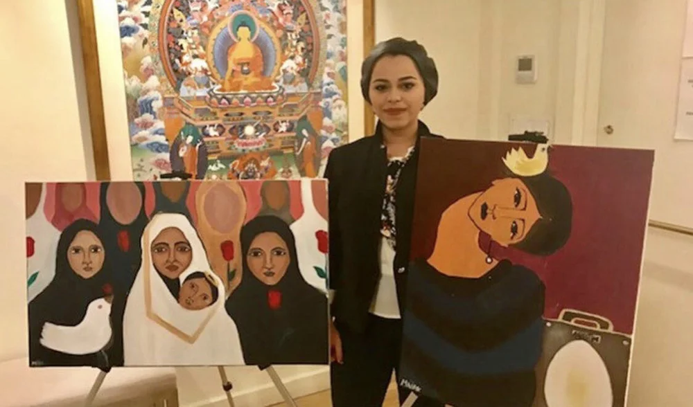 With watercolour on canvas, Malak Mattar brings her homeland to life ...