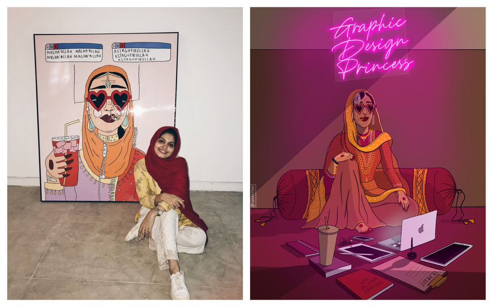 Drawing hijabi characters — with style: A Q&A with artist Areeba ...