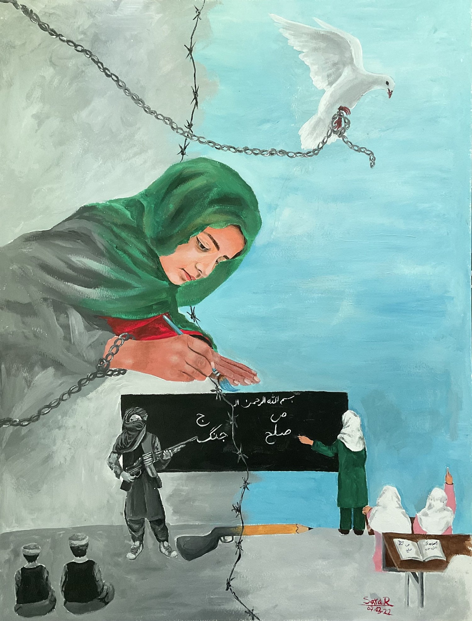 Strokes of protest: meet the Afghan artist painting a brighter future ...