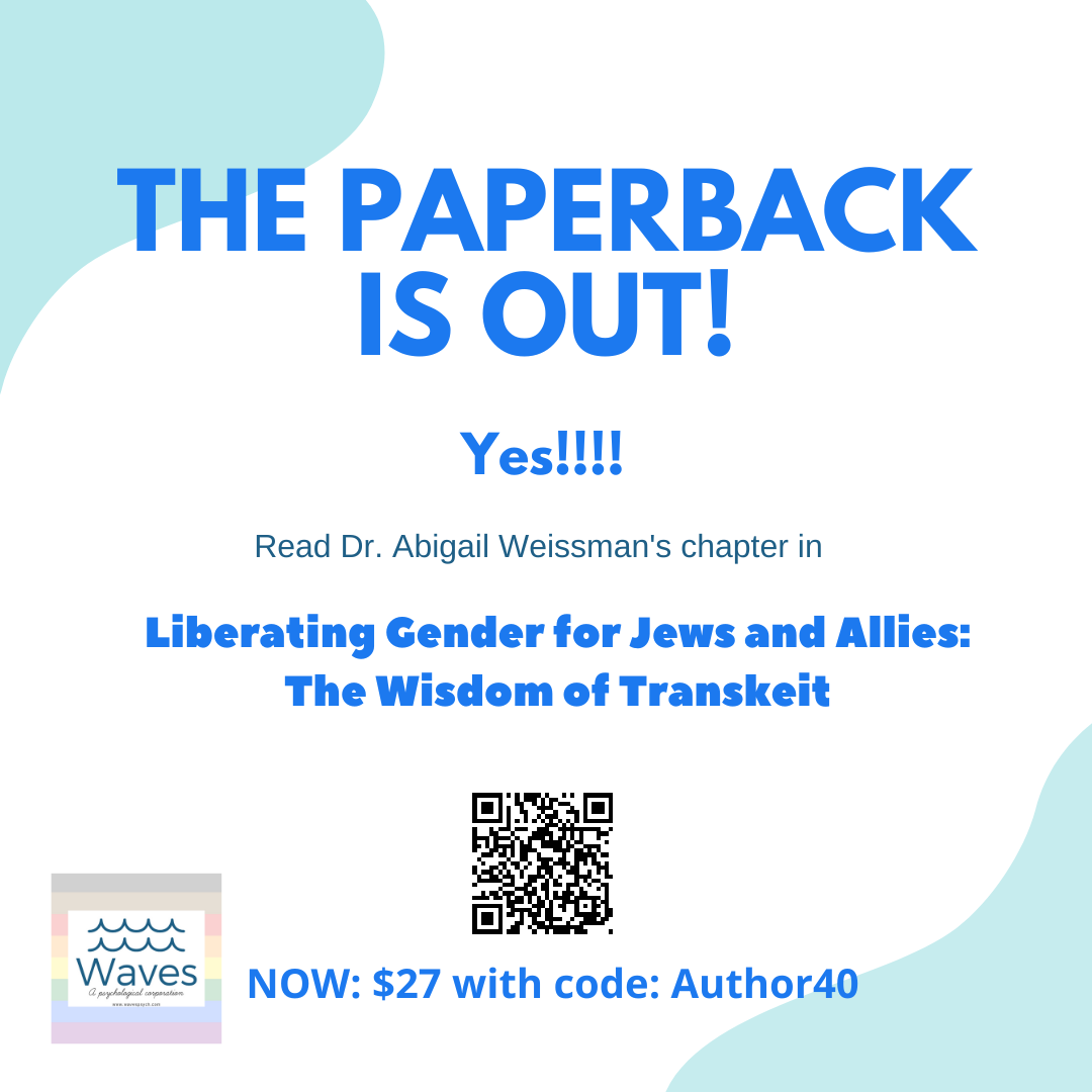 Transkeit Book on trans Jews is out in paperback — Waves Psych