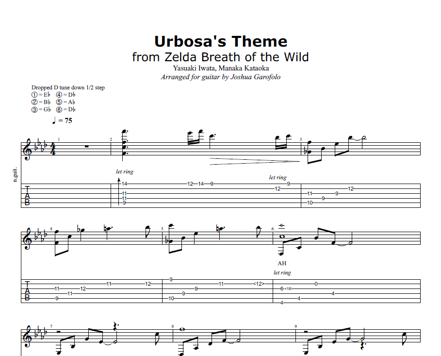 Zelda Theme Guitar Chords