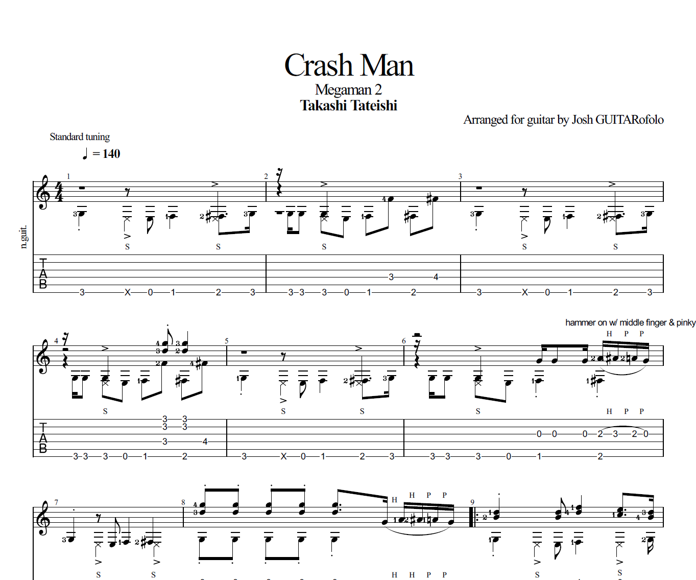 FINGERSTYLE GUITAR TABS of your favorite VIDEO GAME SOUNDTRACKS — Josh ...