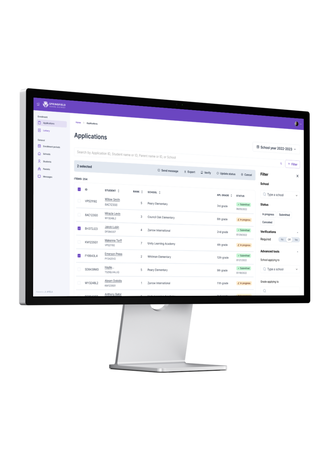 Apply: K12 School District & Charter Schools Application Software — Avela