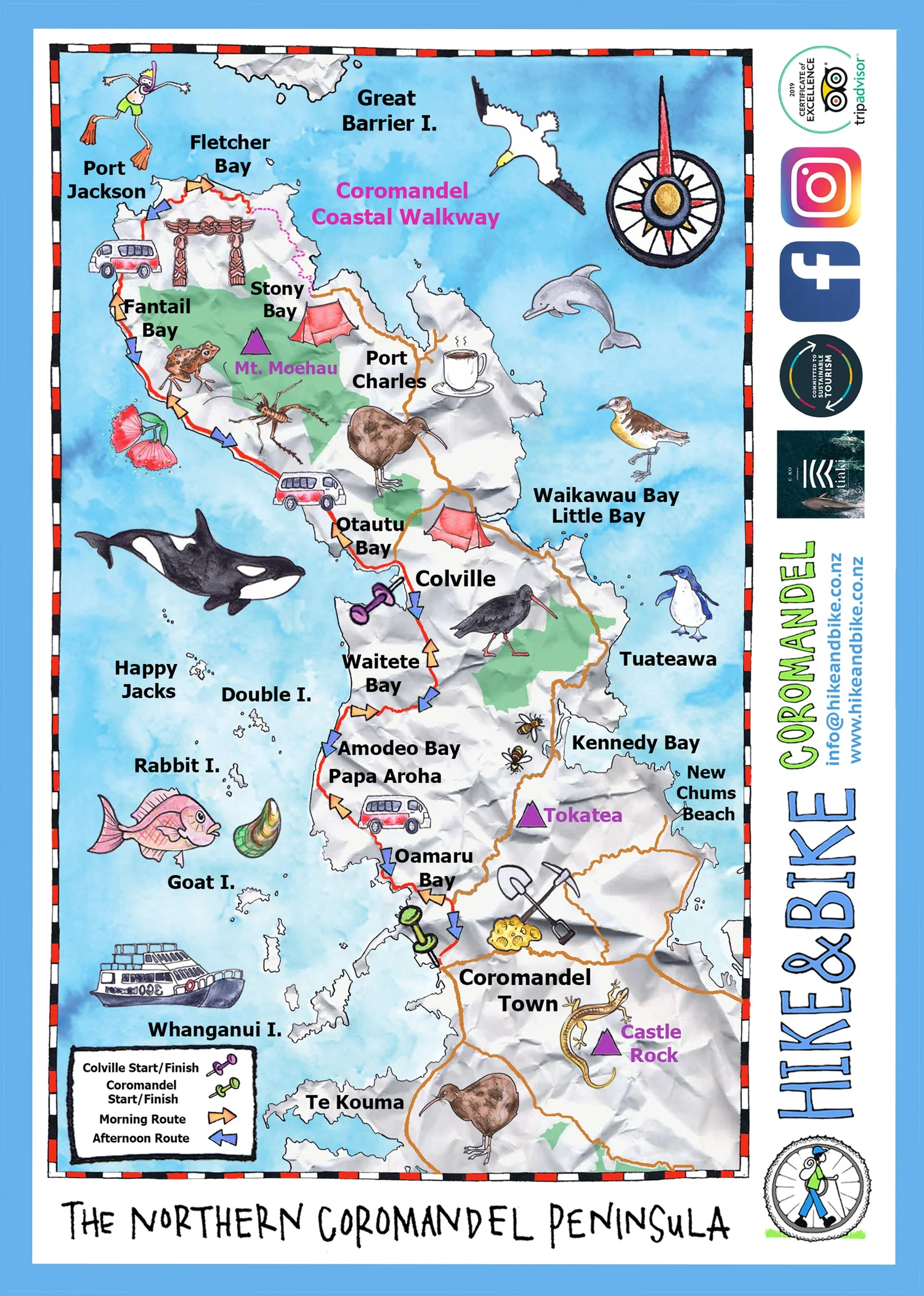 Coromandel Shuttles | Hike & Bike Combo — Hike & Bike Coromandel