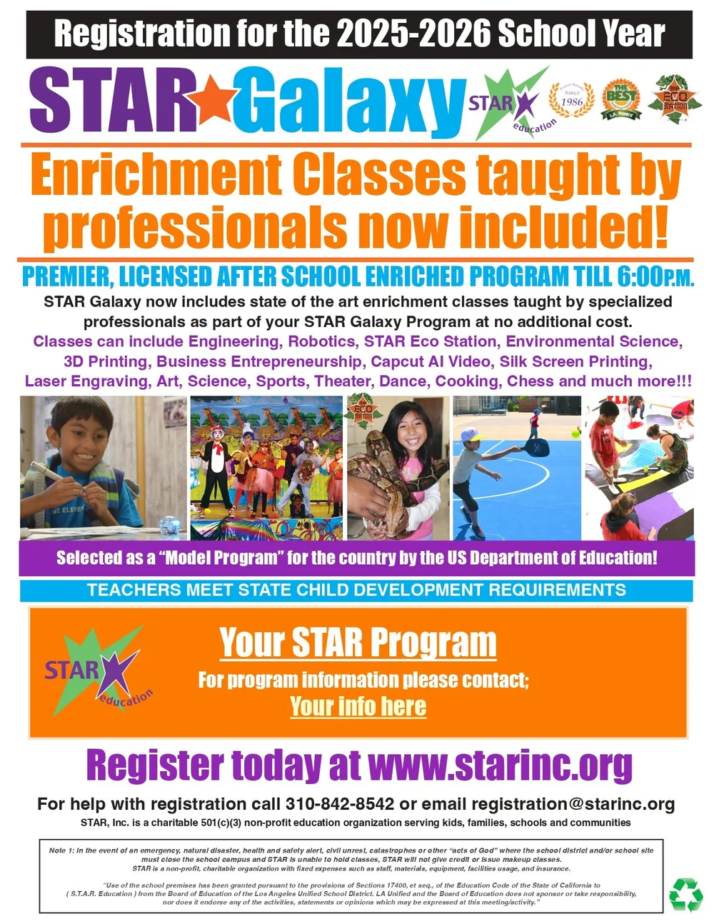 STAR After-School Enroll 22-23 | Enroll Now - Discover Enriching After ...